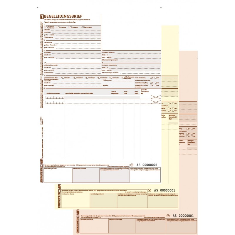 Begeleidingsbrieven Handset 3-voud - 100 stuks
